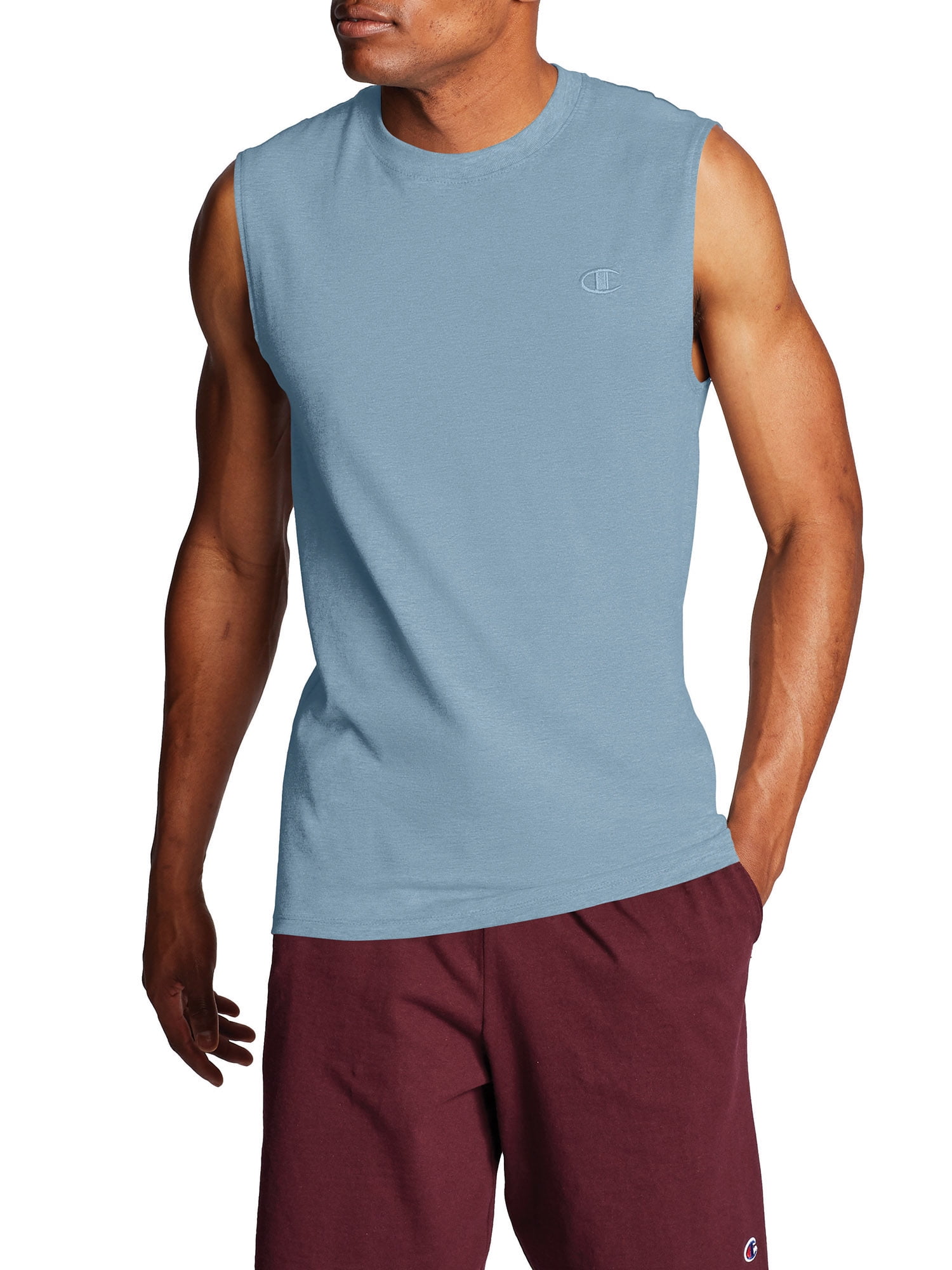 Champion Men's and Big Men's Solid Jersey Muscle Tee Shirt, Sizes S-2XL ...