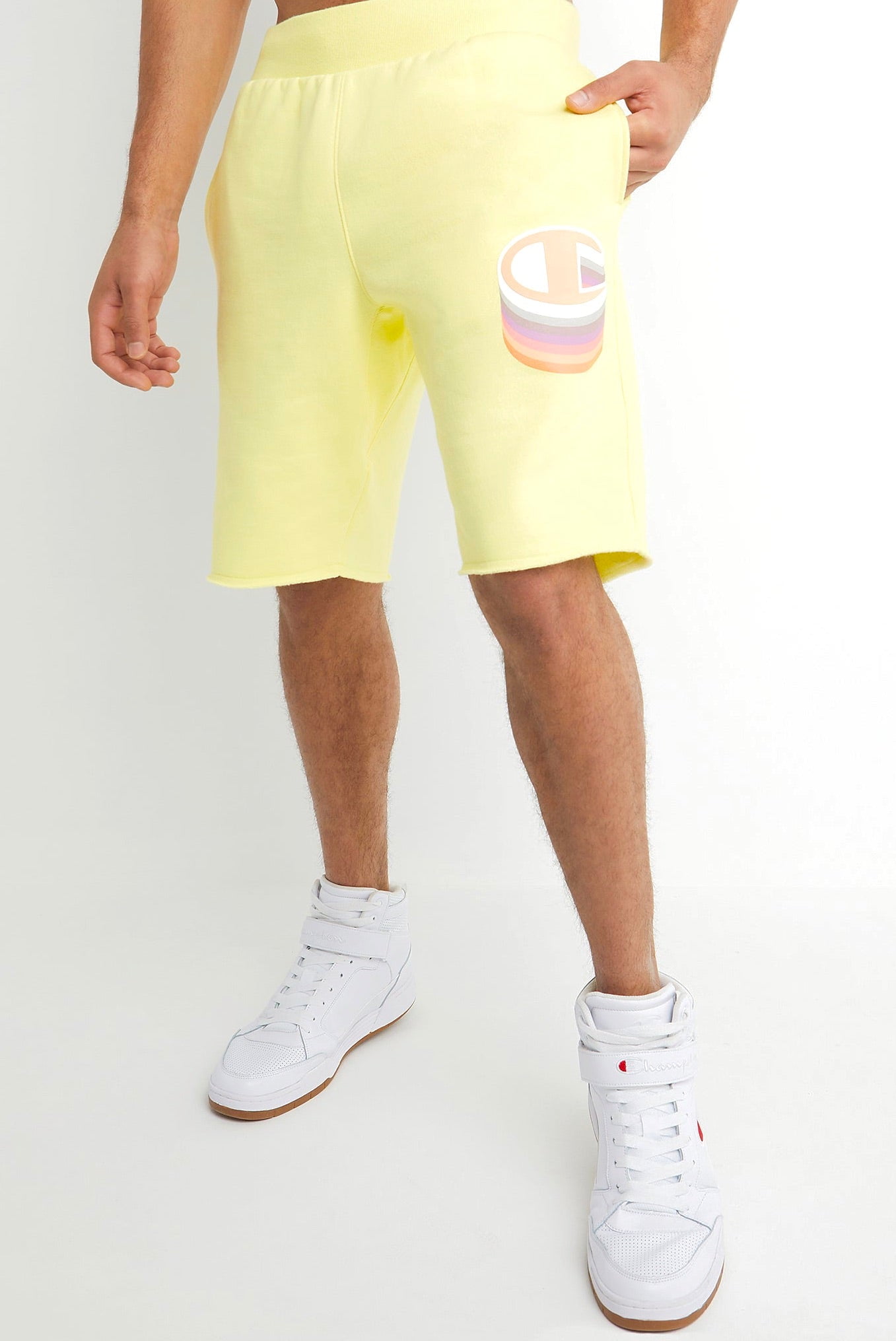 Champion Mens 10 Inch Reverse Weave C Shadow Cut-Off Shorts IUC-L ...