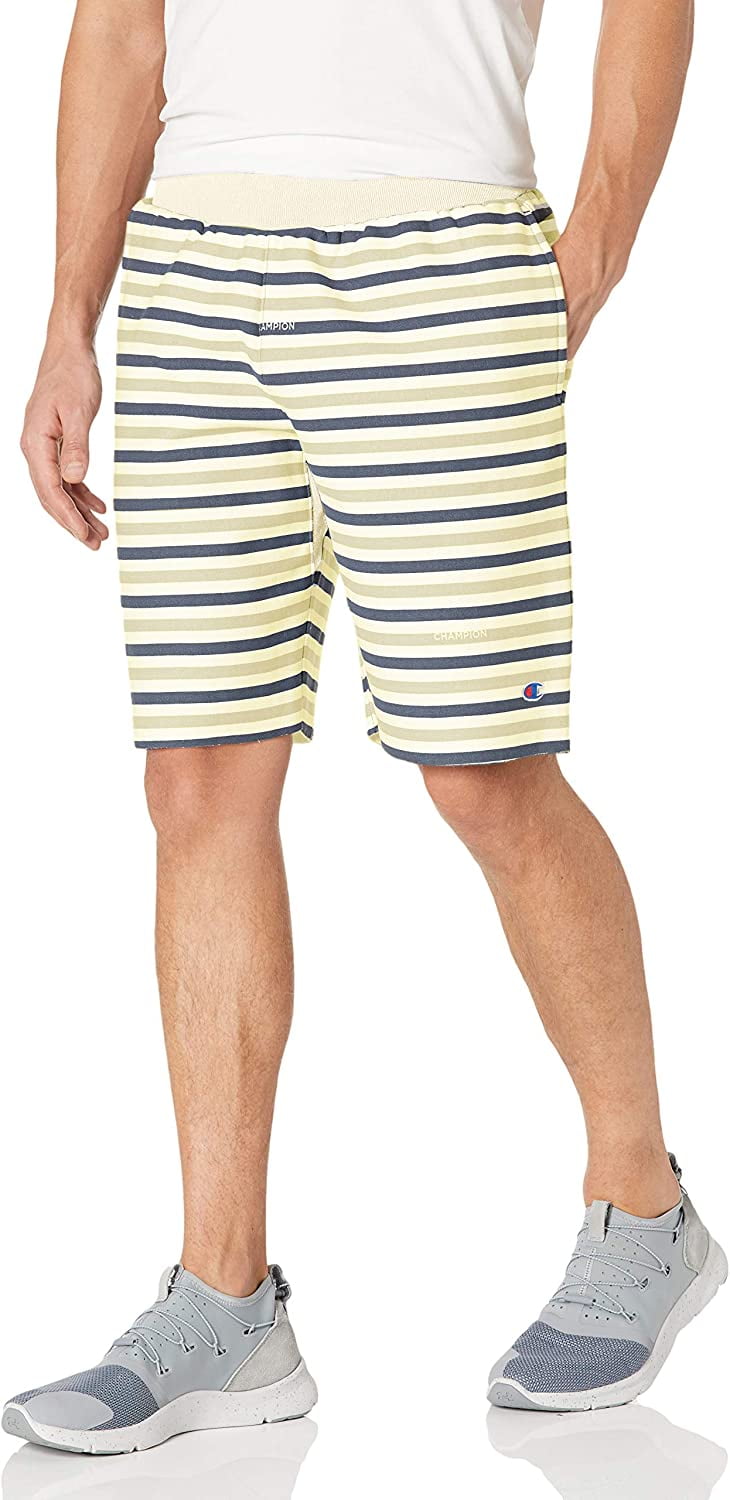 Champion Mens 10 Inch Reverse Weave Cut-Off Shorts, Scripts Print, Text ...