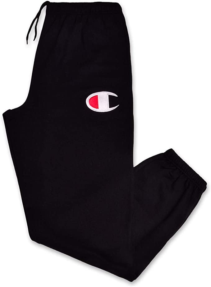 Champion Mens Big and Tall Fleece Jogger Sweatpants with C Logo ...