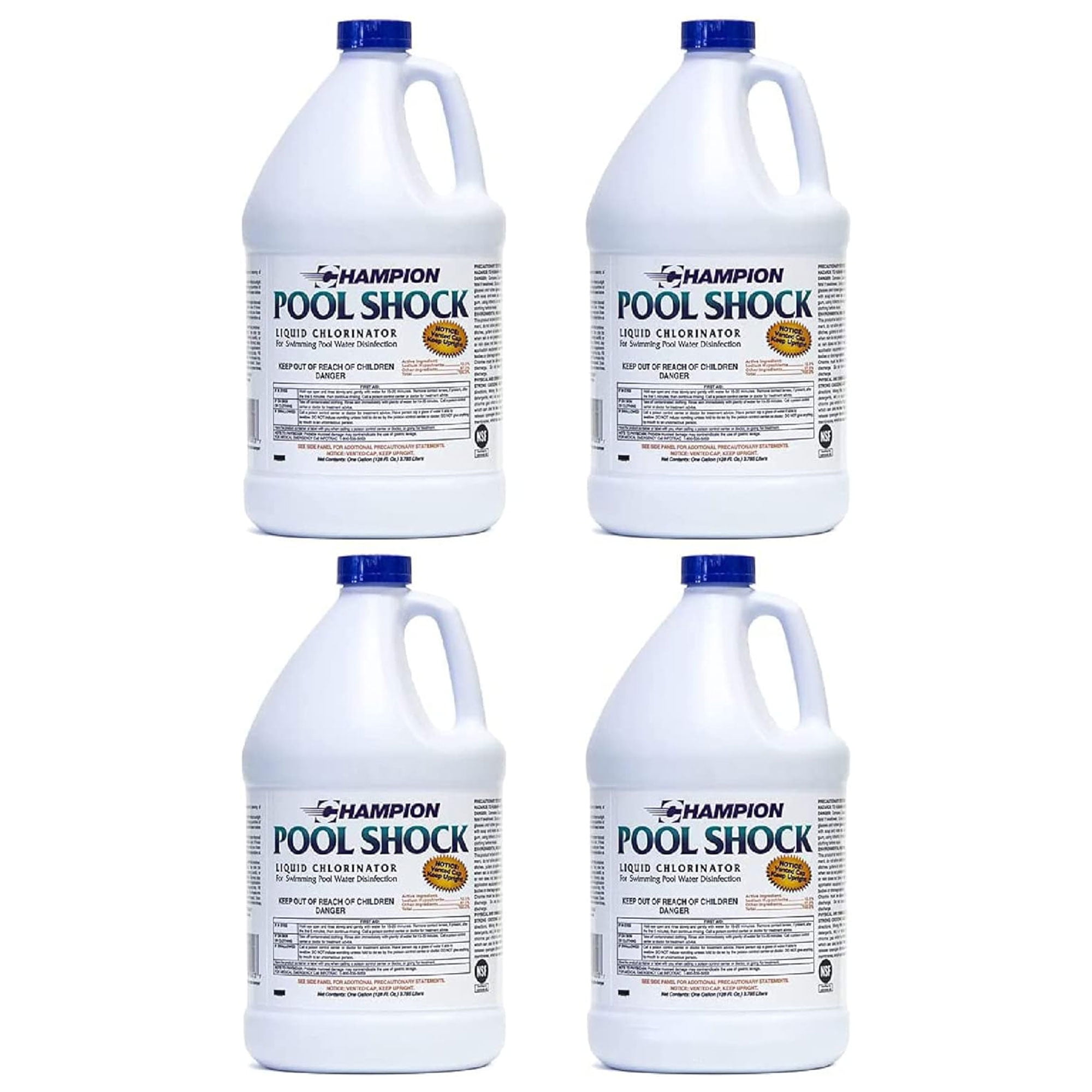 CPDI Champion Pool Shock 1-Gal 12.5% Commercial-Grade Liquid Chlorine ...