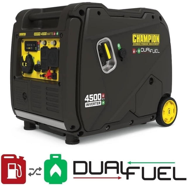 Champion 4500-Watt Portable Dual Fuel Inverter for Camping & Home Use ...