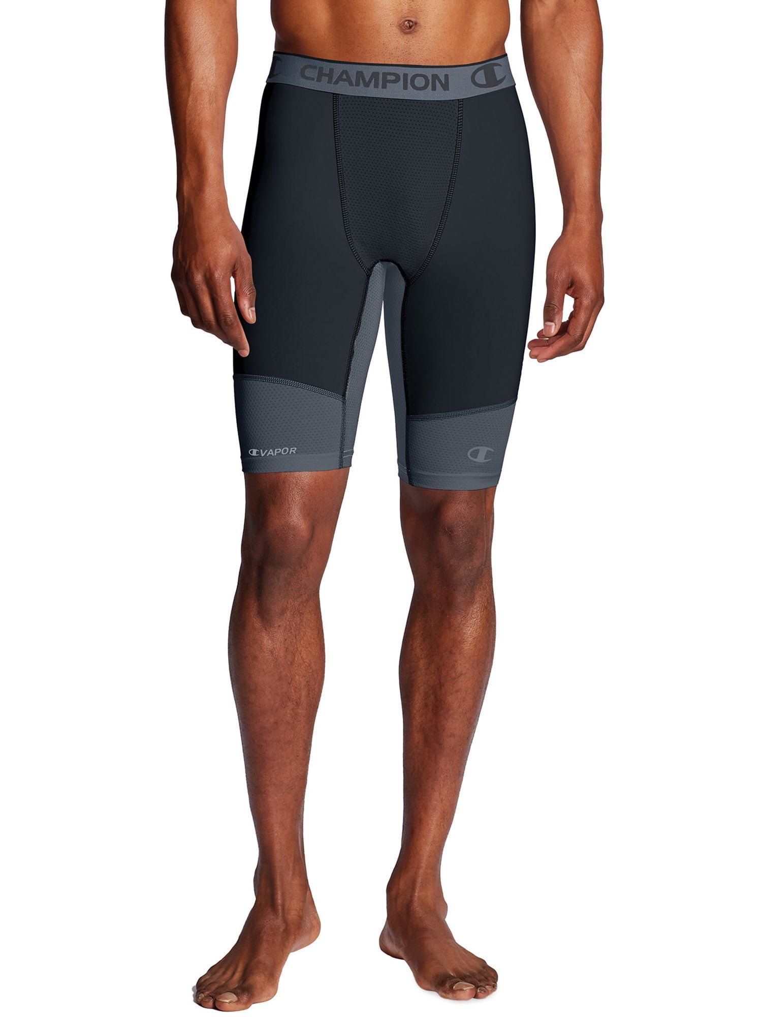 Champion PowerFlex 9' Men's Solid Compression Shorts, Stealth/Stormy ...