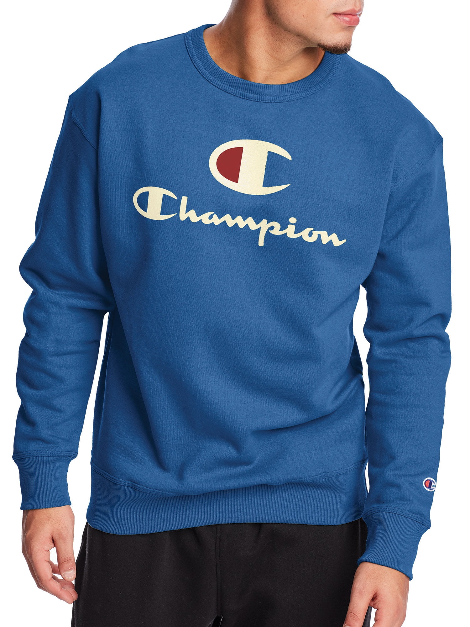 Champion Powerblend Graphic Logo Crew (Men's) 1 Pack - Walmart.com