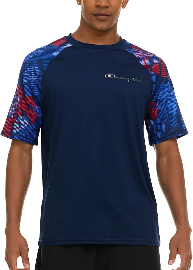 Champion Rash Guard for Men Short Sleeve, Mens Swim Shirt, Sun Shirt ...