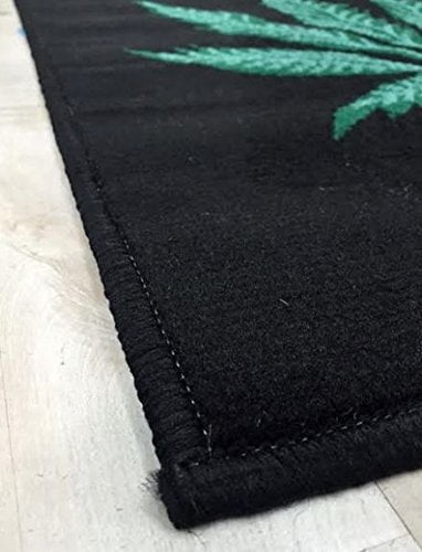 Champion Rugs Mary Jane Leaf Plant Weed Marijuana Modern Novelty Area ...