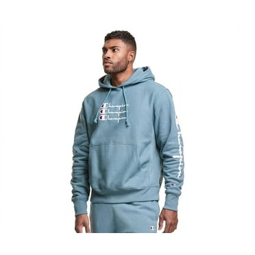 Champion Men's Powerblend Fleece Graphic Script Logo Pullover Hoodie ...