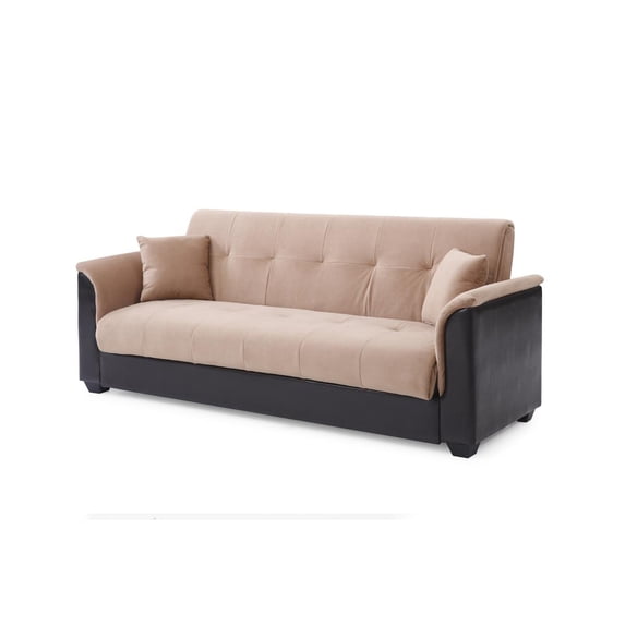 Champion Sofa Futon Bed, Tan - Walmart.com