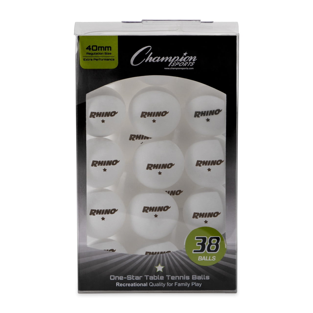 Champion Sports 1 Star Table Tennis Ball pack - White Ping Pong Balls ...