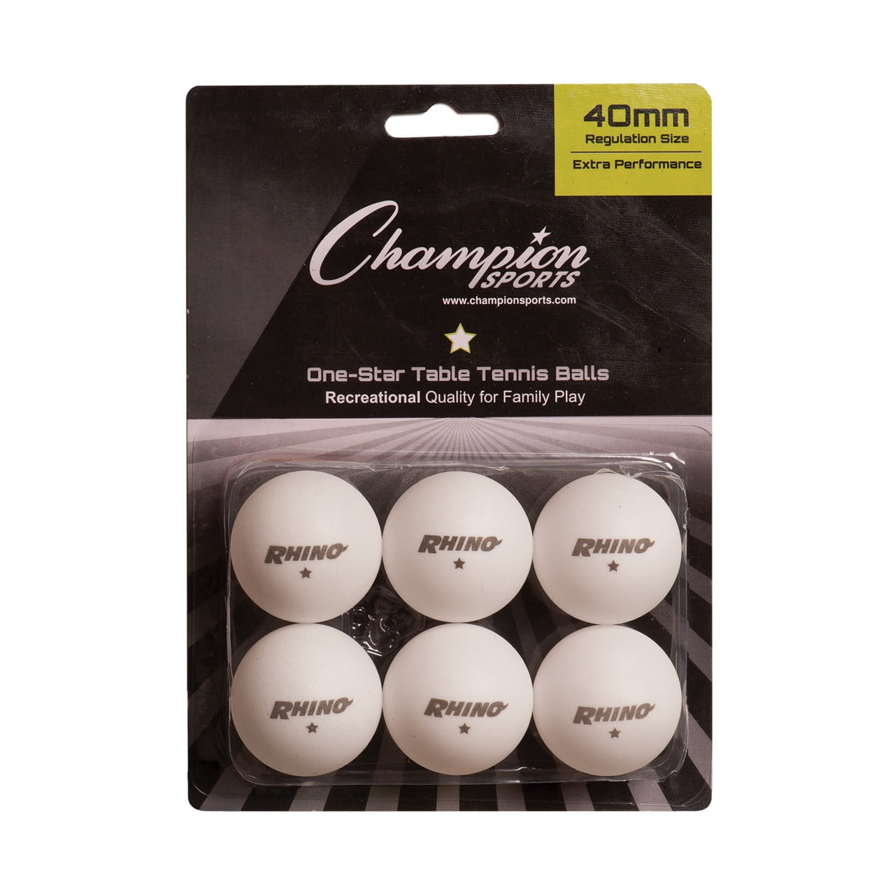 Champion Sports 1 Star Table Tennis Ball Pack - White Ping Pong Balls ...