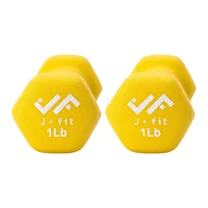 JFIT, Neoprene Dumbbell, 5 LBS Pair, Bright Colors - Walmart.com