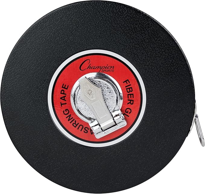 Champion Sports Closed Reel Measure Tape, 100 ft, 30 m - Sturdy ...