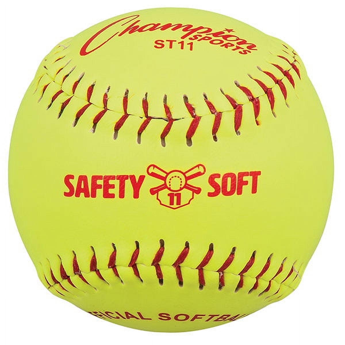 Champion Sports 11" Safety Softballs - Sponge Rubber Core - Syntex ...