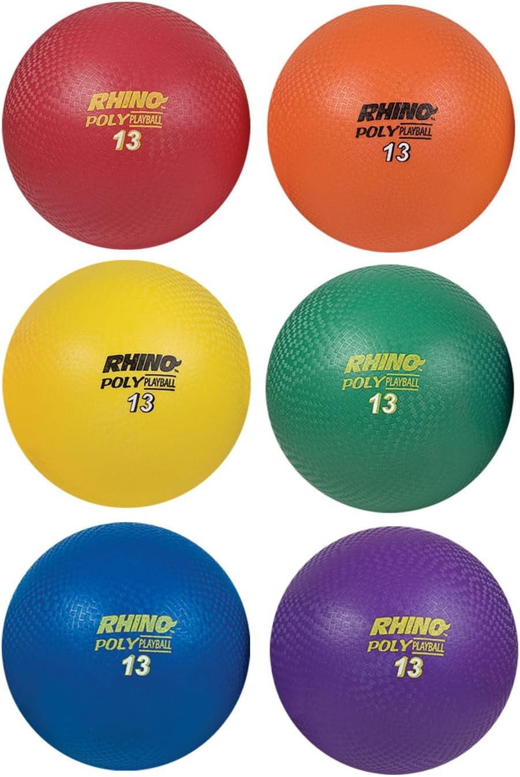 Champion Sports Rhino Poly Playground Ball Set (Multi, 13-Inch Diameter ...
