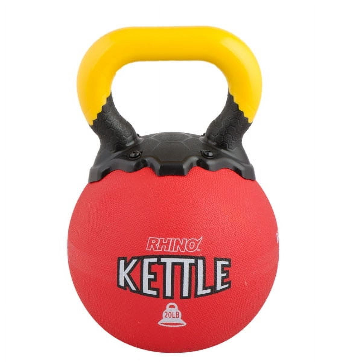 ChampionSportsRhinoKettlebellWeight,20lbs,Rubber,Black ...