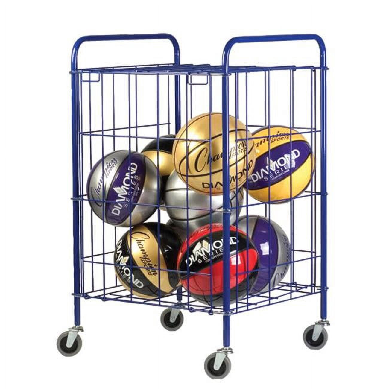 Champion Sports 23 x 22 x 37 in. Lockable Ball Storage Locker, Blue ...