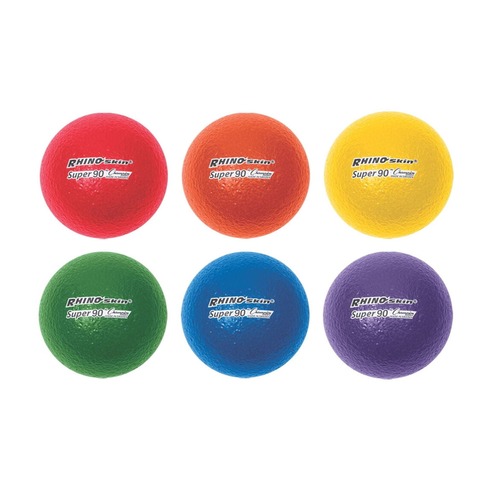 Champion Sports 3.5 Inch Rhino Skin High Bounce Super 90 Dodgeball Set ...