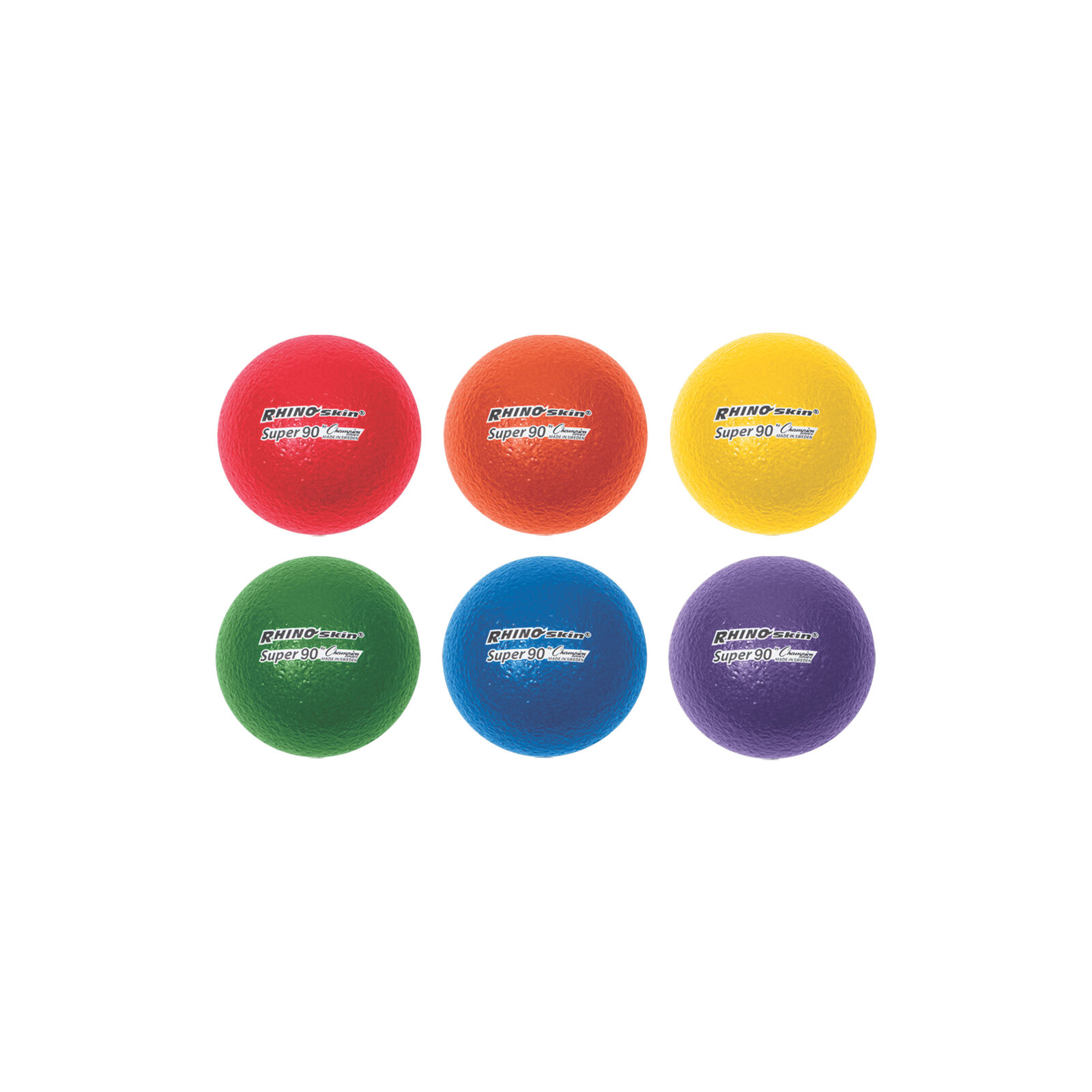 Champion Sports 3.5 Inch Rhino Skin High Bounce Super 90 Dodgeball Set ...