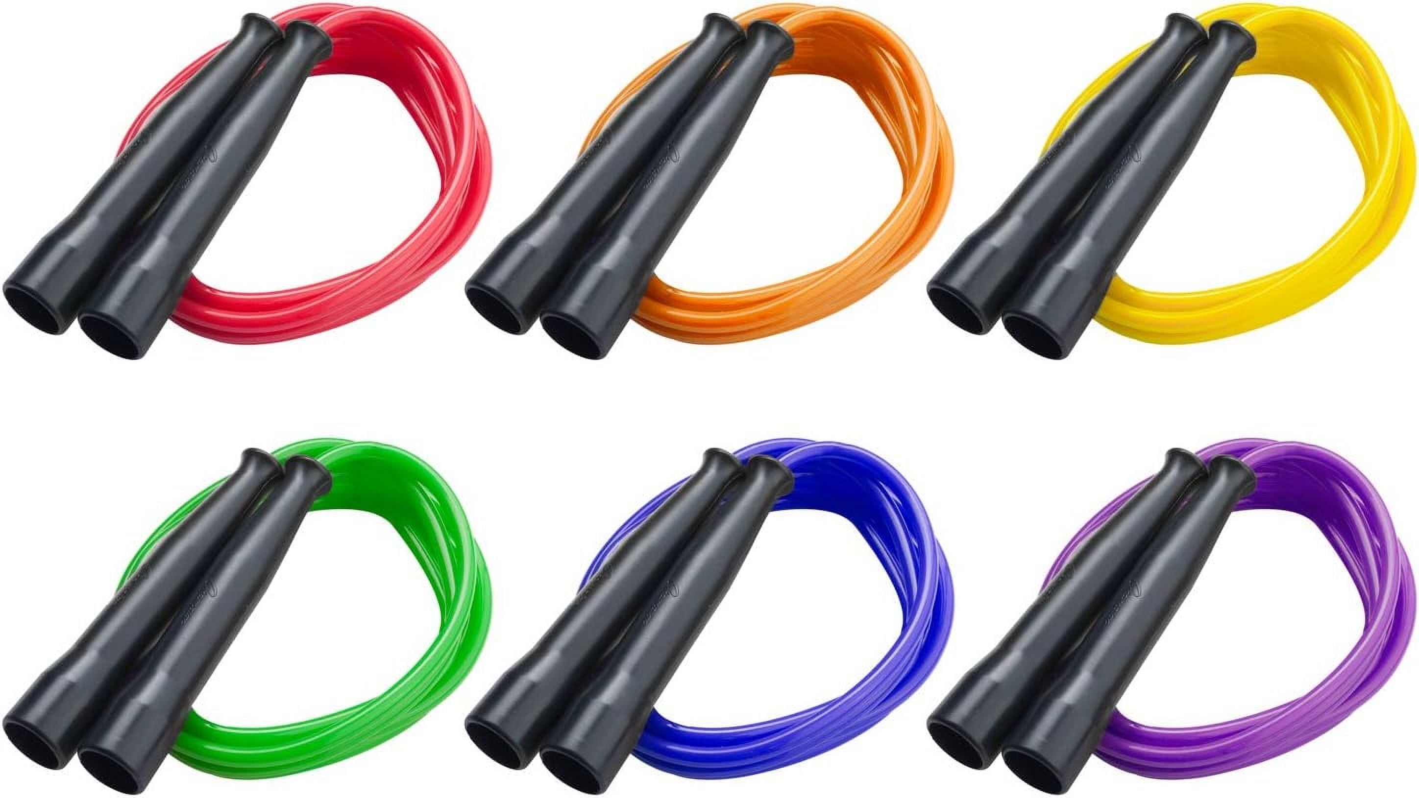 Champion Sports 6 Foot Licorice Jump Rope for Fitness, Assorted Colors ...