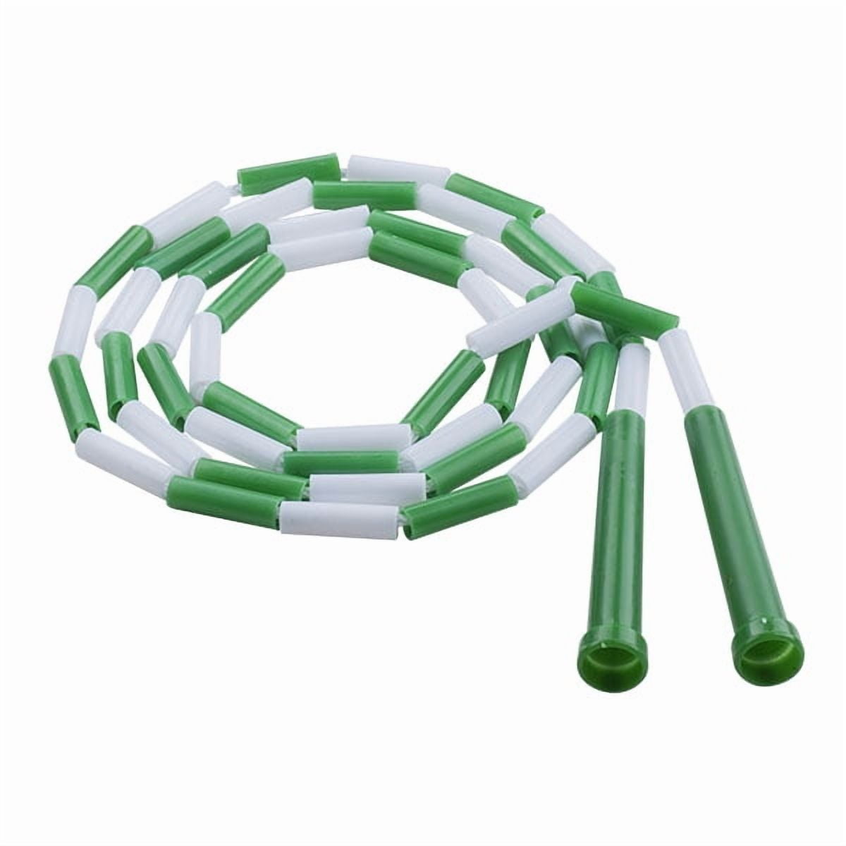 Champion Sports 6' Plastic Beaded Jump Rope, Green and White, Cardio ...
