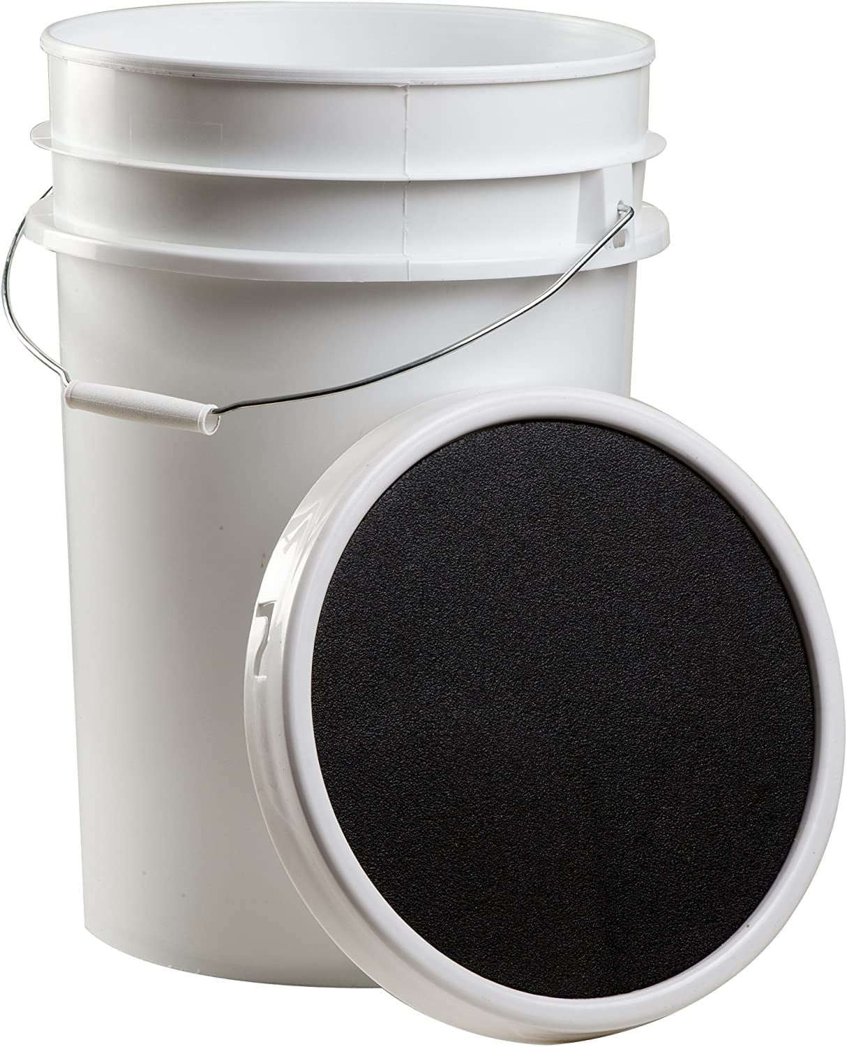 Champion Sports 6 Gallon Bucket with Padded Soft Seat Lid - Durable ...