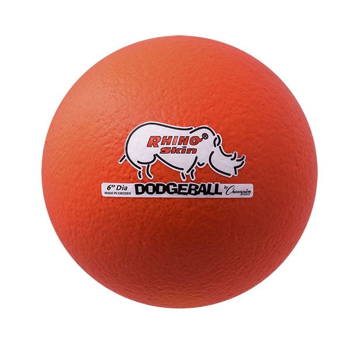 Champion Sports 6 Inch Rhino Skin Low Bounce Dodgeball Neon Orange ...
