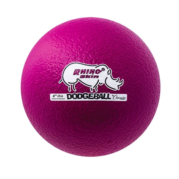 Champion Sports 6 Inch Rhino Skin Low Bounce Dodgeball Neon Purple ...