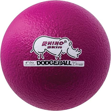 Champion Sports Rhino Skin Dodgeball (Single, Neon Purple, 6 ...
