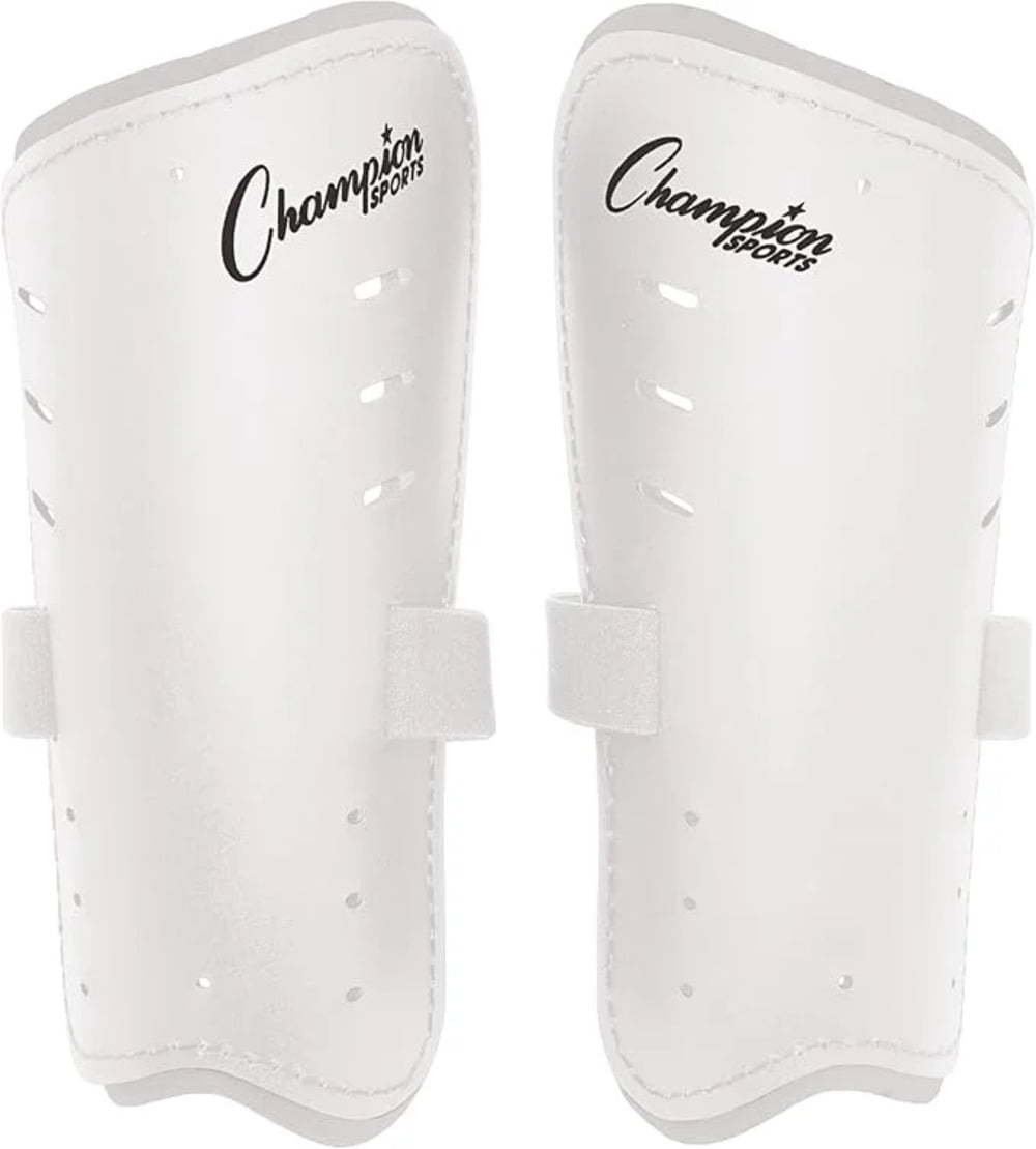 Champion Sports Molded Plastic Shin Guards – Protective Soccer Gear Set ...