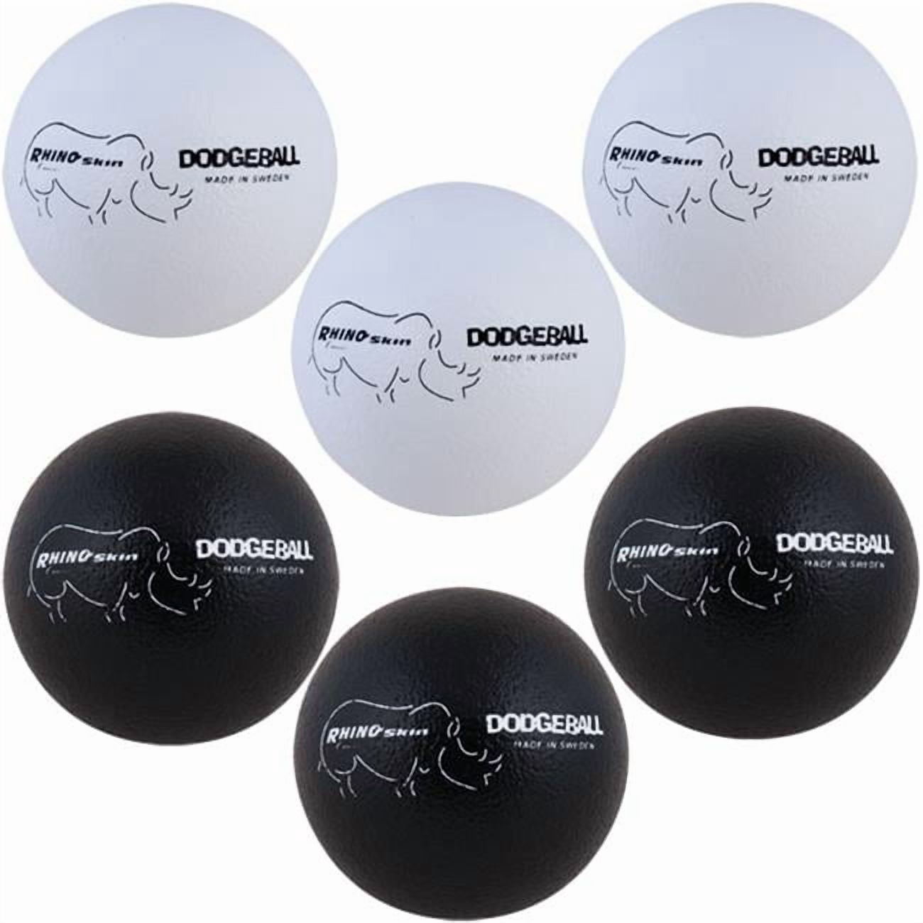 Champion Sports 7 in. Rhino Skin Dodgeball Set, 3 White & 3 Black - Set ...