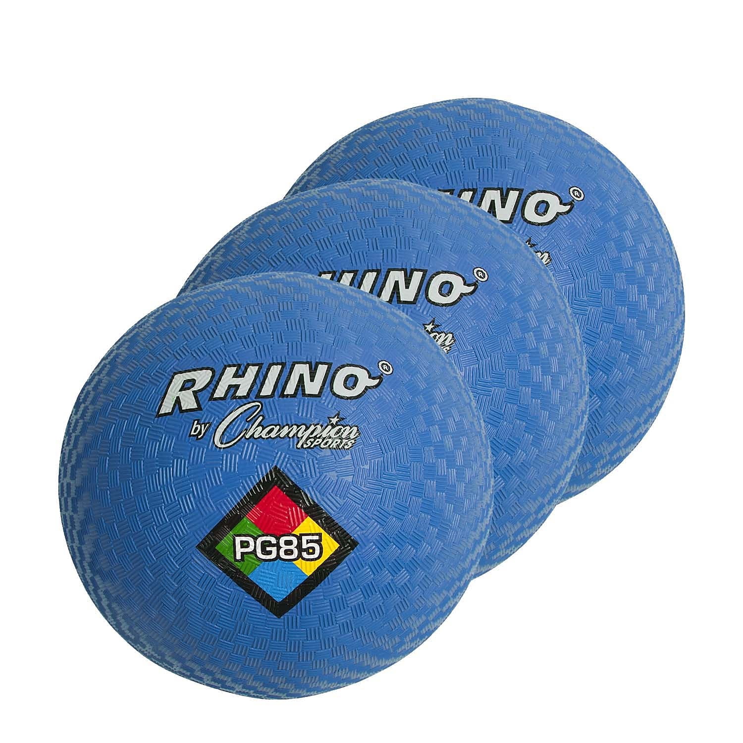 Champion Sports 8-1/2" Nylon/Rubber Playground Ball Royal Blue Pack of ...