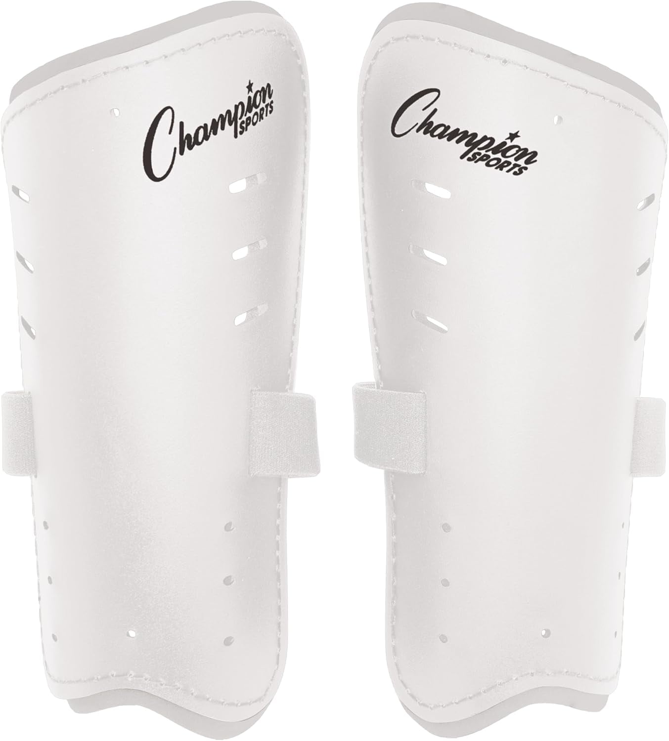 Champion Sports Molded Plastic Shin Guards – Protective Soccer Gear Set ...
