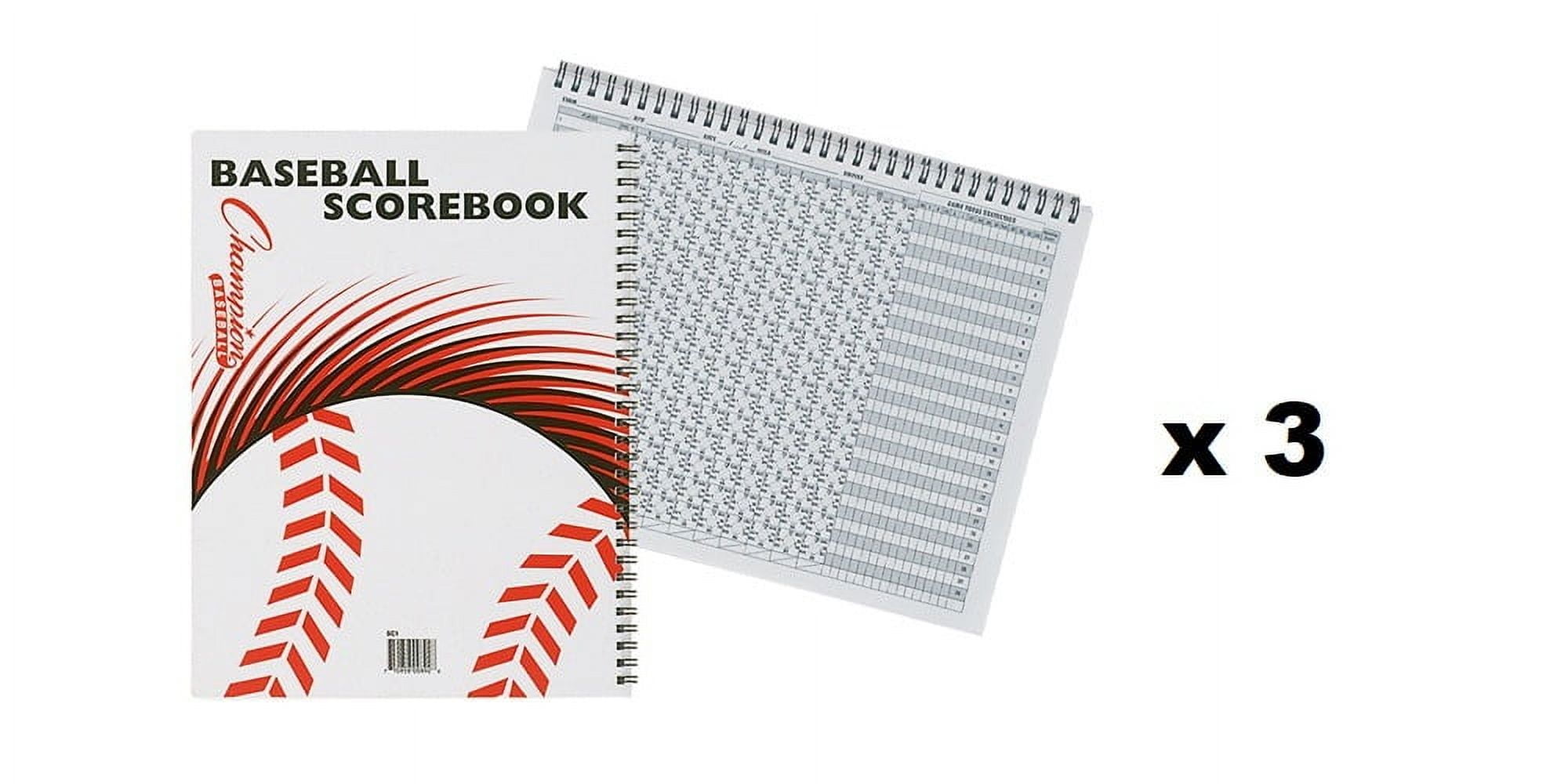 Champion Sports Baseball / Softball 25 Game Scorebook, 15 Players & Sub ...