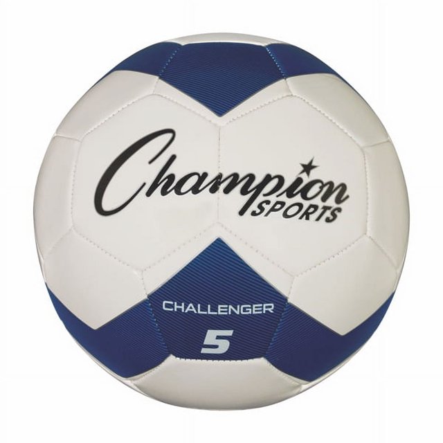 Champion Sports Challenger Soccer Ball, Size 5, Blue/White - Walmart.com