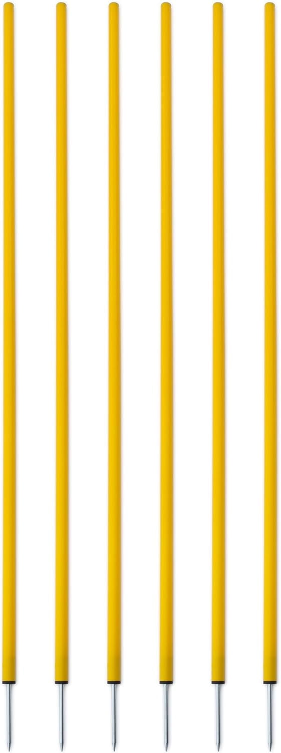 Champion Sports Coaching Sticks Without Base, Pack of 6, Yellow, One ...