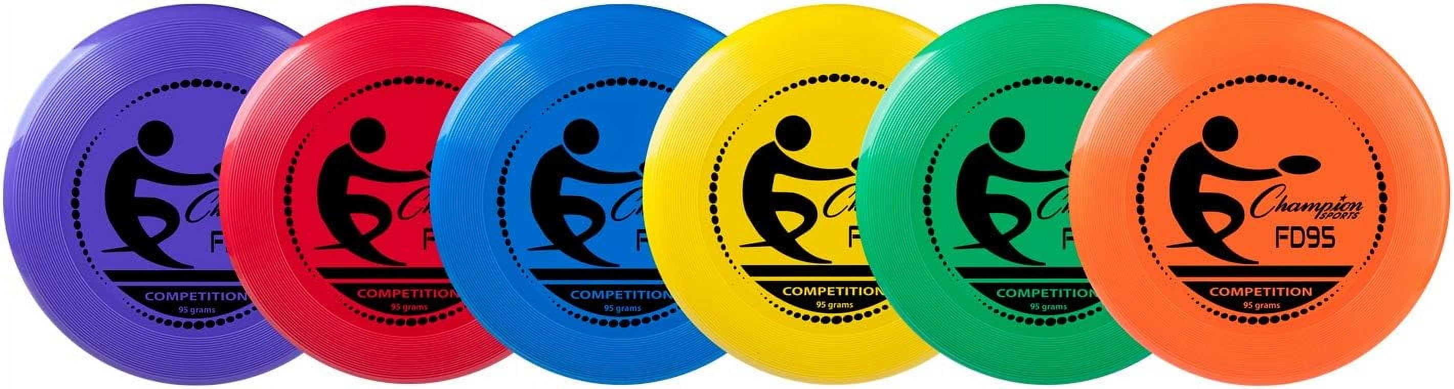 Champion Sports Competition Plastic Flying Discs, 9" D - Set of Six ...