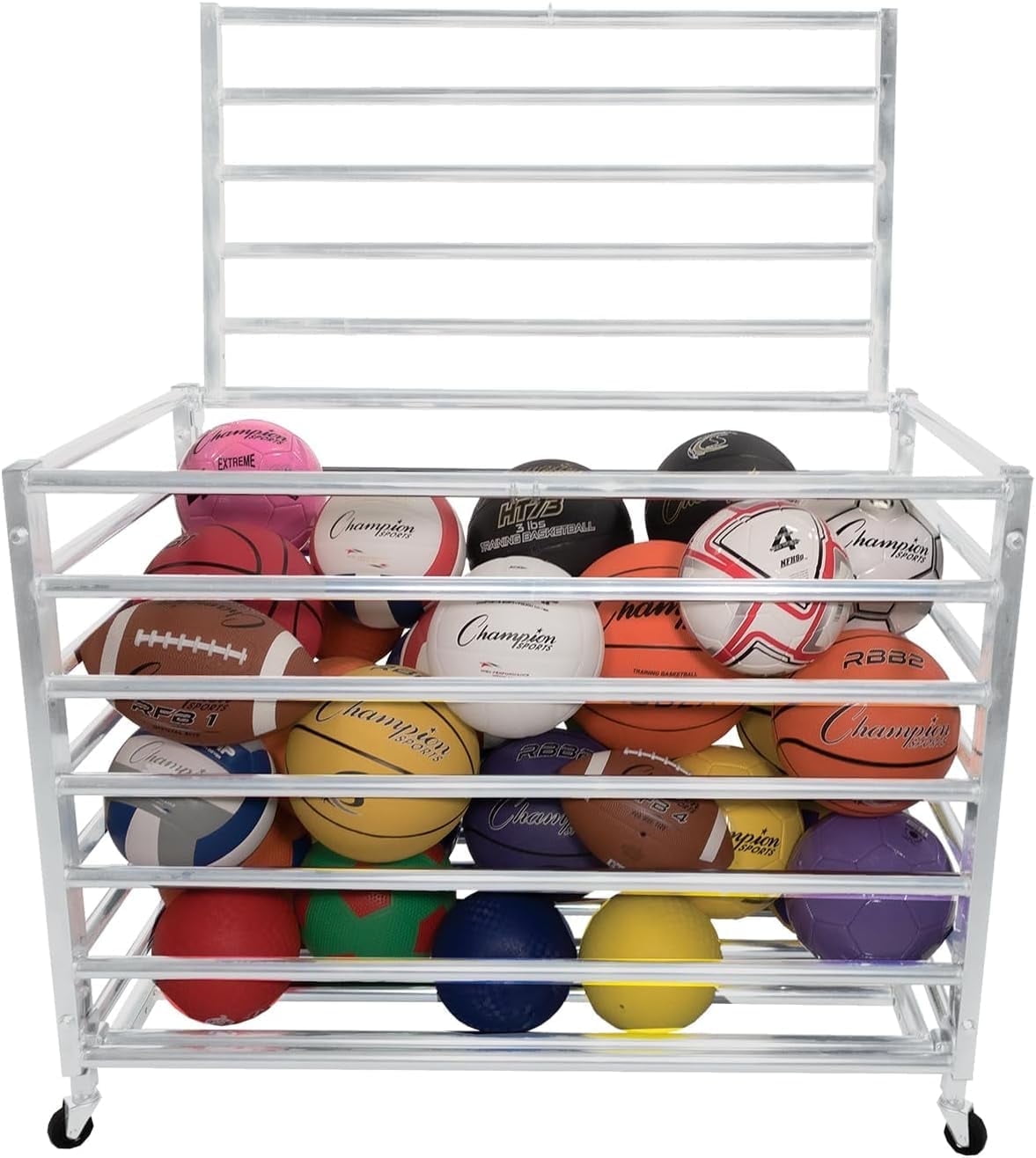 Champion Sports Economy Lockable Ball Storage Locker, White - Walmart.com