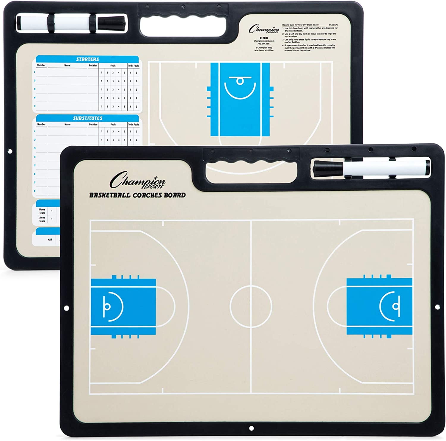 Champion Sports XL Coach Marker Clipboard, Coaching for Basketball ...