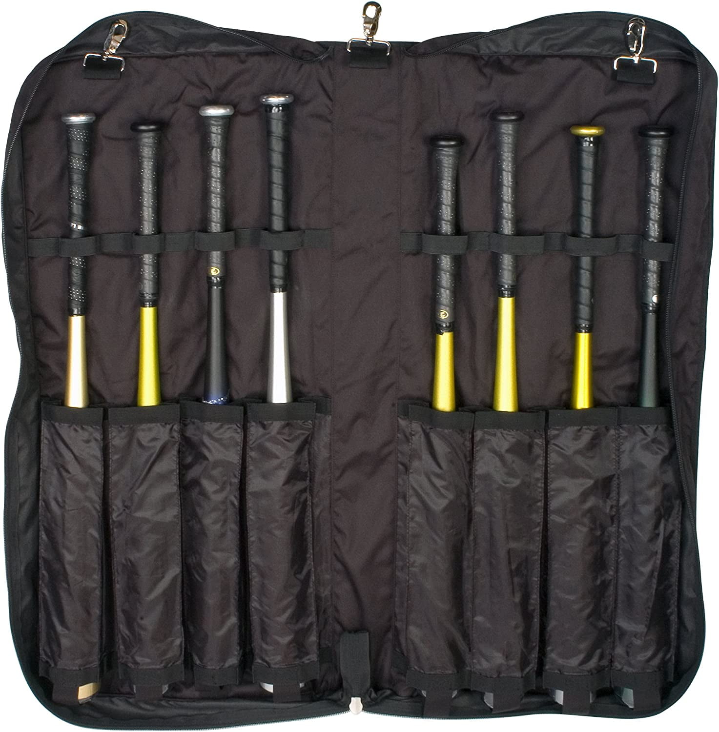 Champion Sports Folding Zippered Nylon Bat Portfolio with Hanging Hook ...