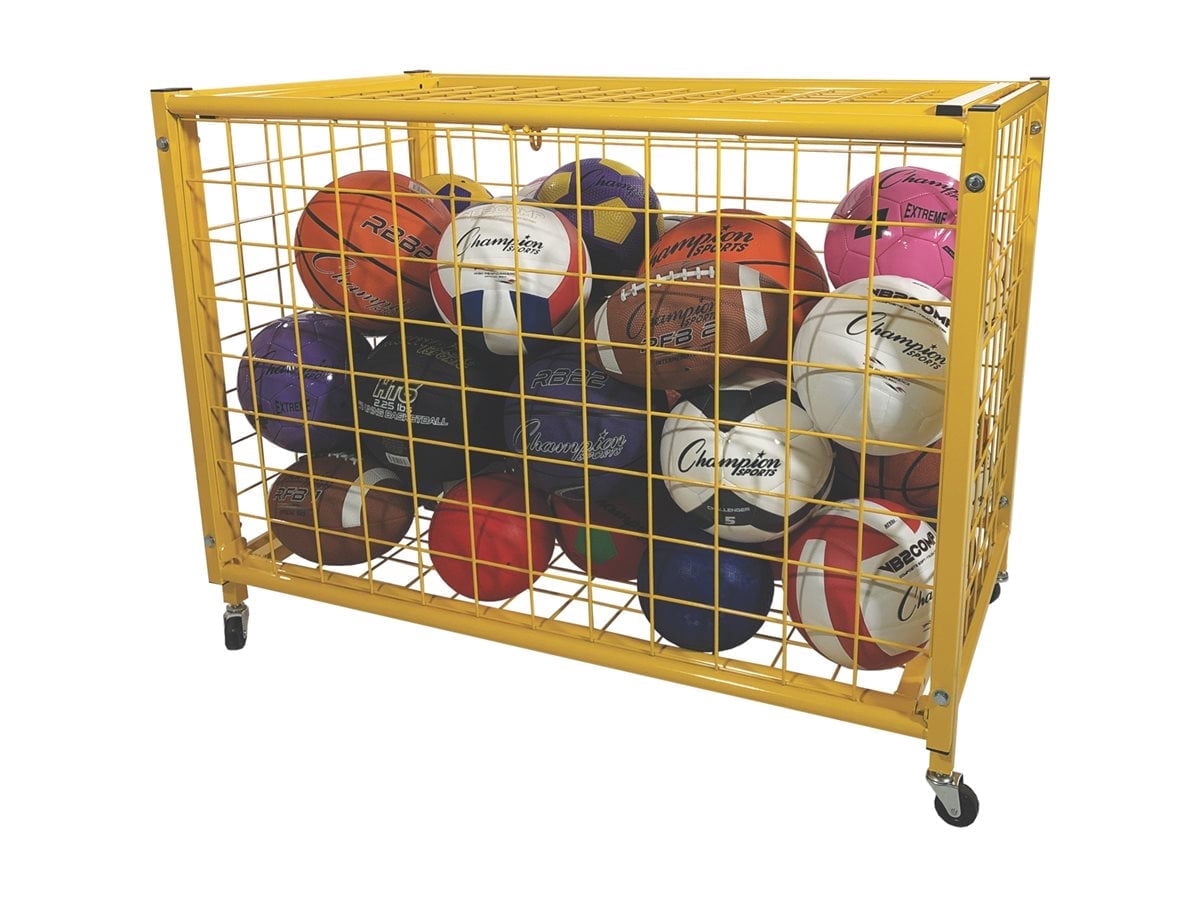 Champion Sports Locking Ball Storage Locker (42 Inch x 24 Inch x 29 3/4 ...