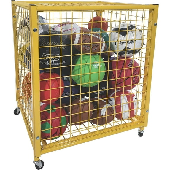 Champion Sports Locking Ball Storage Locker (27 Inch x 29 Inch x 31 ...