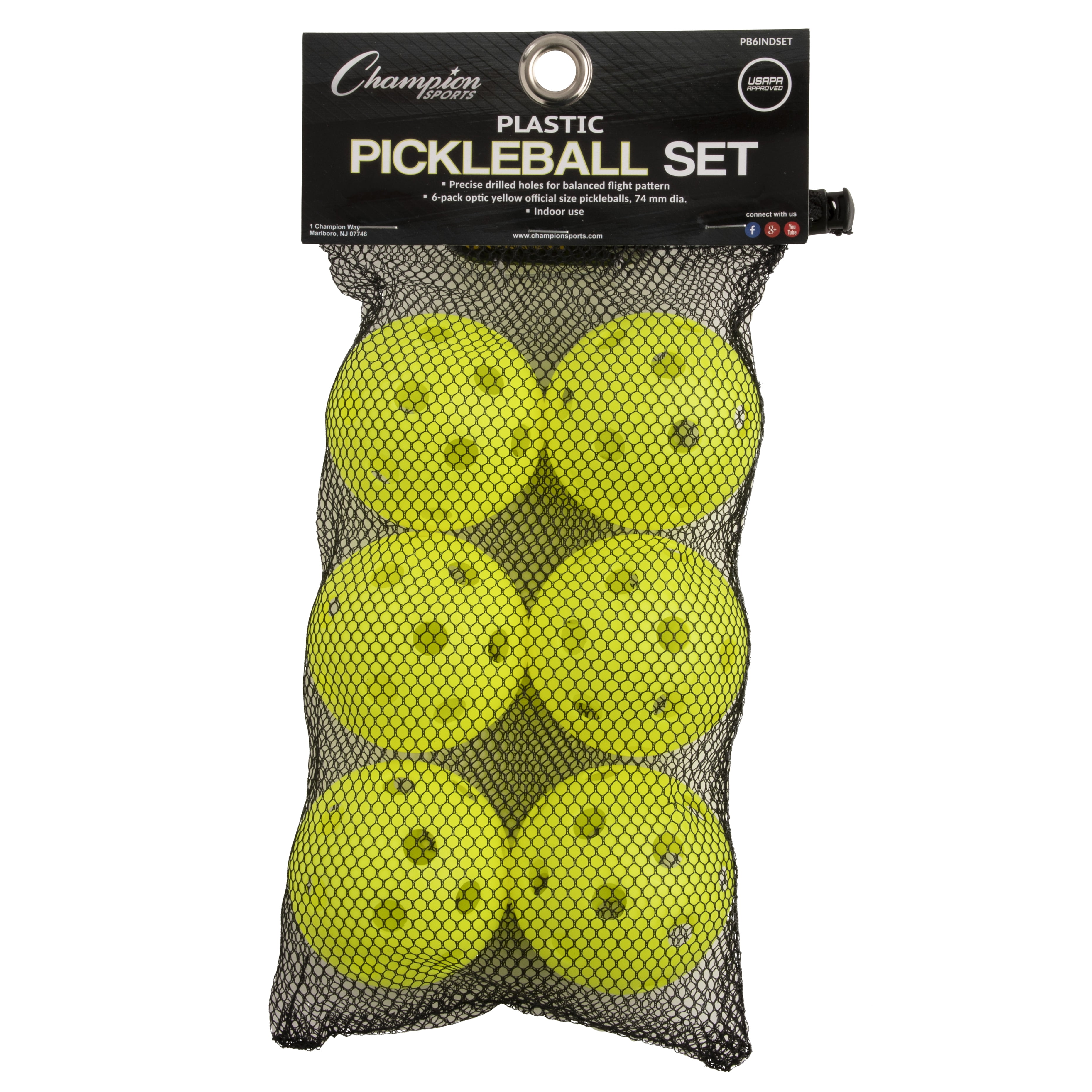 Champion Sports Indoor Pickleball Set of 6 - Walmart.com