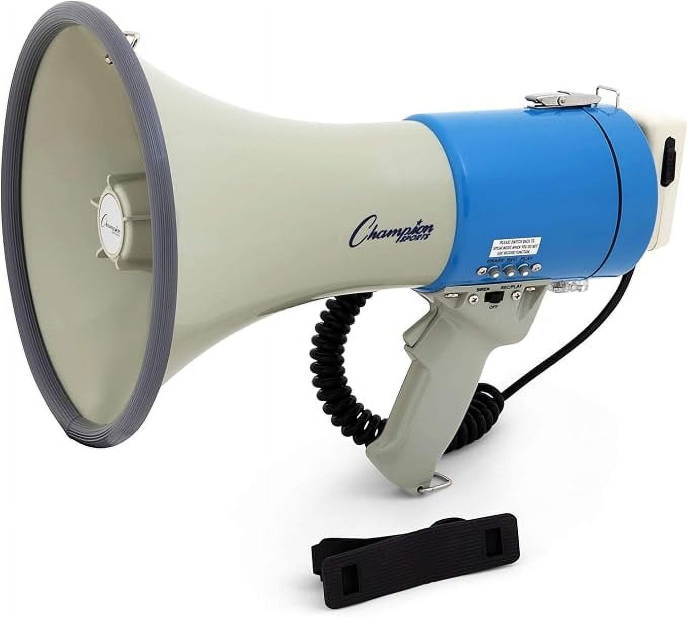 Champion Sports Megaphone with Siren, Handheld Microphone, Shoulder ...