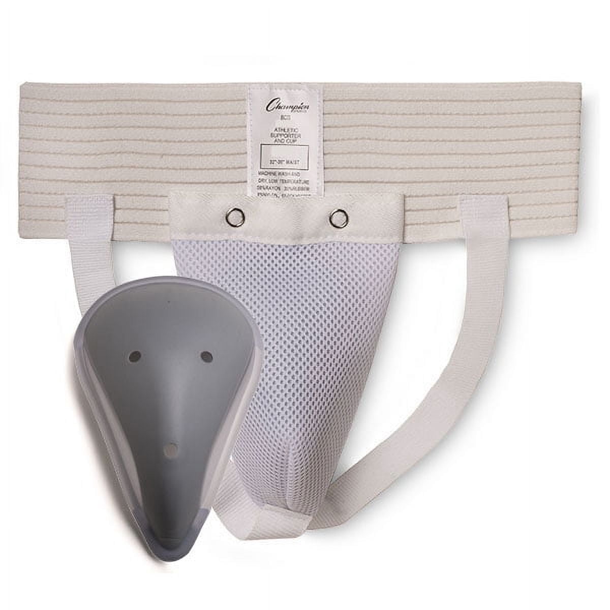 Champion Sports Men's Athletic Cup and Supporter, White - 3 Inch, Small ...