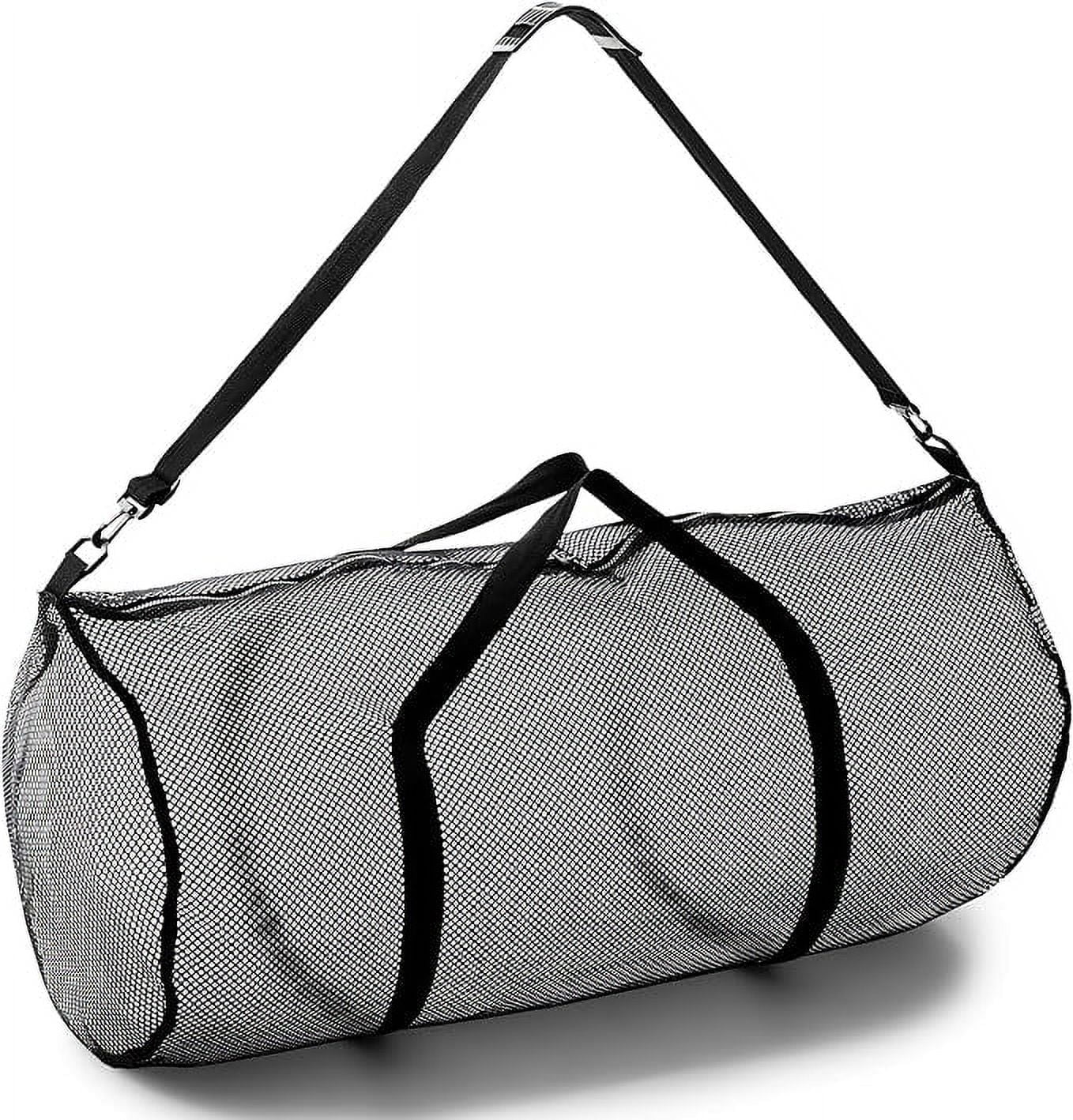 Champion Sports Mesh Duffle Bag with Zipper and Adjustable Shoulder ...