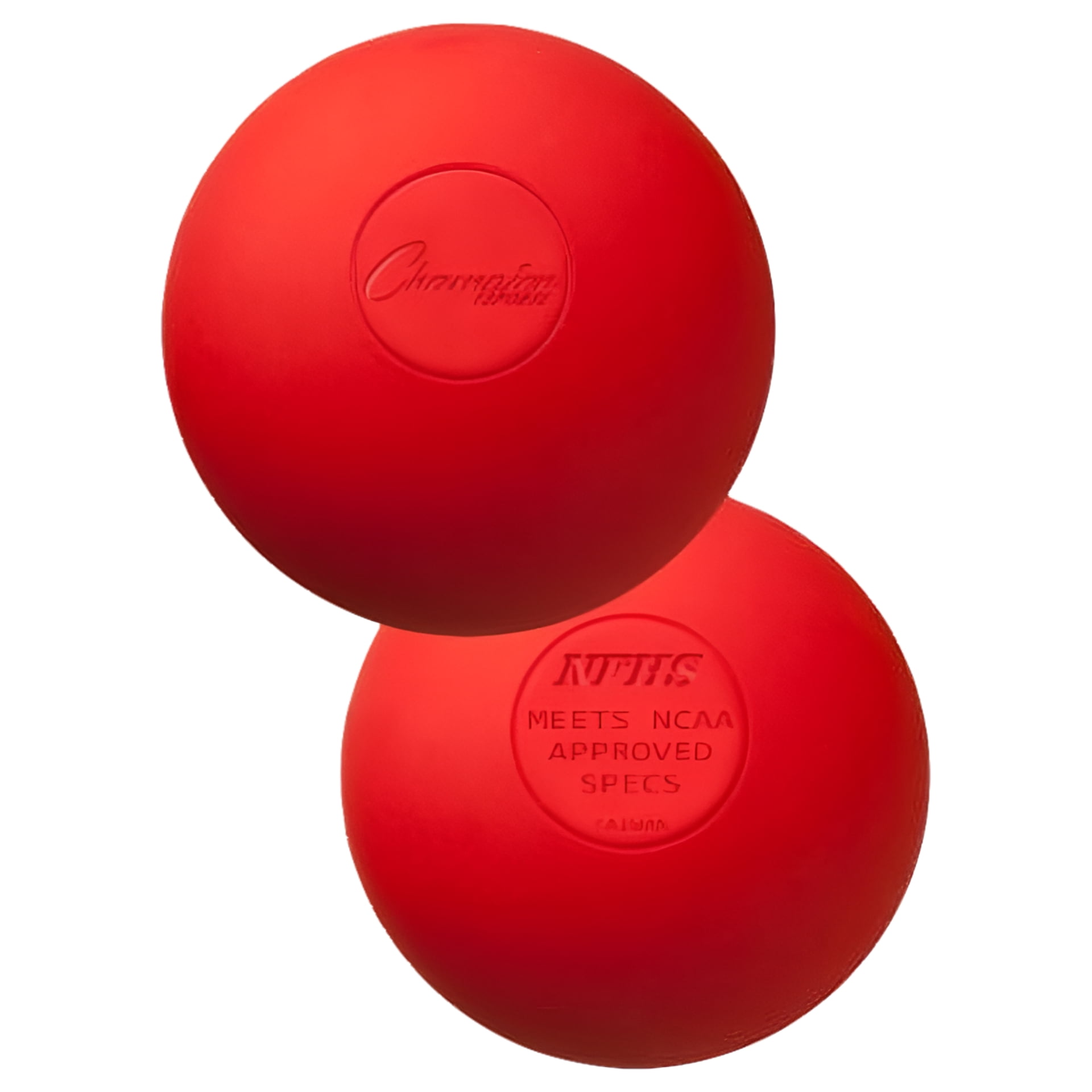 Champion Sports NFHS & NCAA Approved Lacrosse Balls, Rubber Red, 2 Pack ...