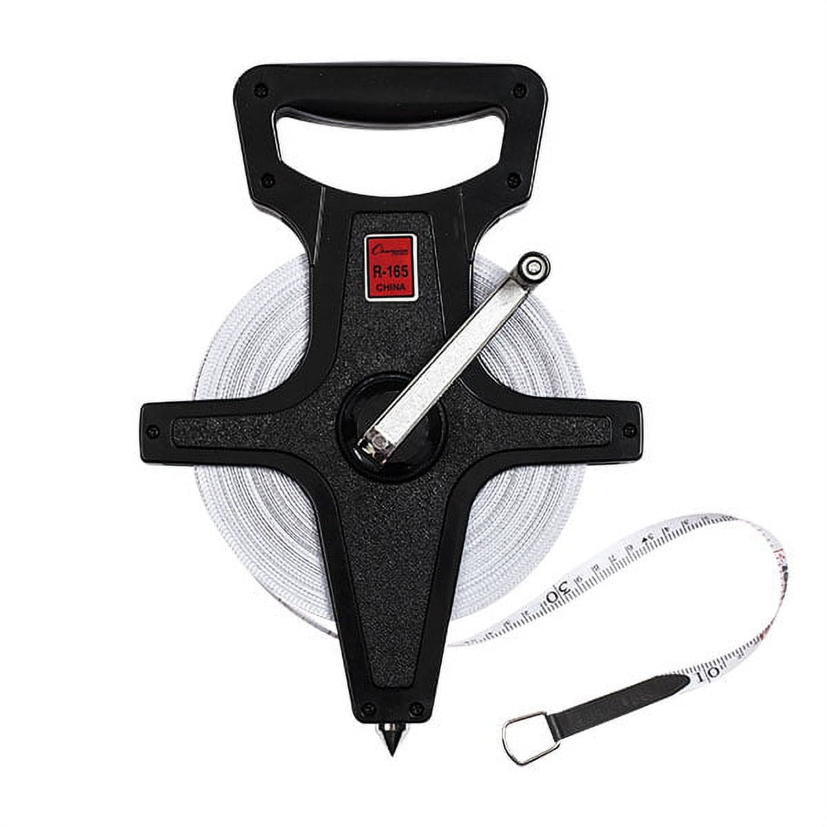 Champion Sports Open Reel Measure Tape, 165 ft, 50 Meters, with Metal ...