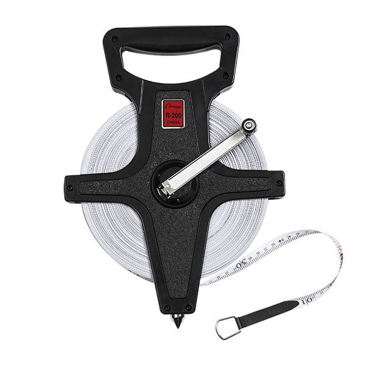Champion Sports Open Reel Measure Tape, 200 ft, 60 Meters, with Metal ...