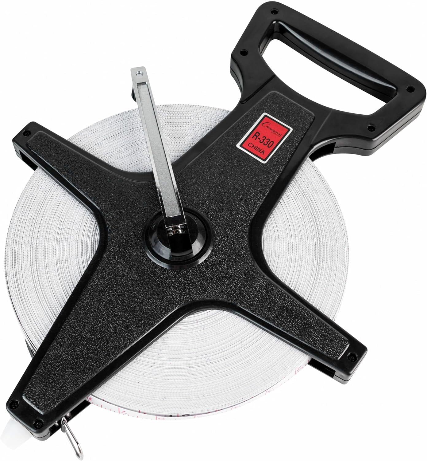 Champion Sports Open Reel Measure Tape, 330 ft, 100 meters, with Metal ...