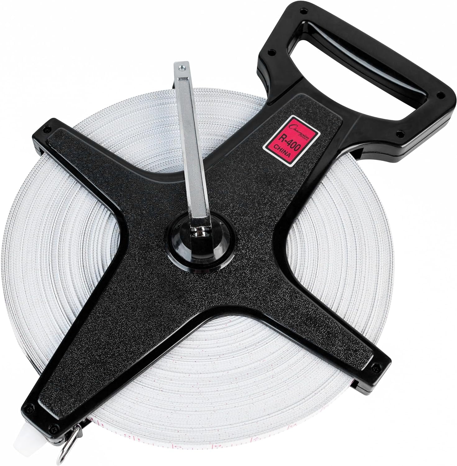 Champion Sports Open Reel Measure Tape, 400 ft, 120 Meters, with Metal ...